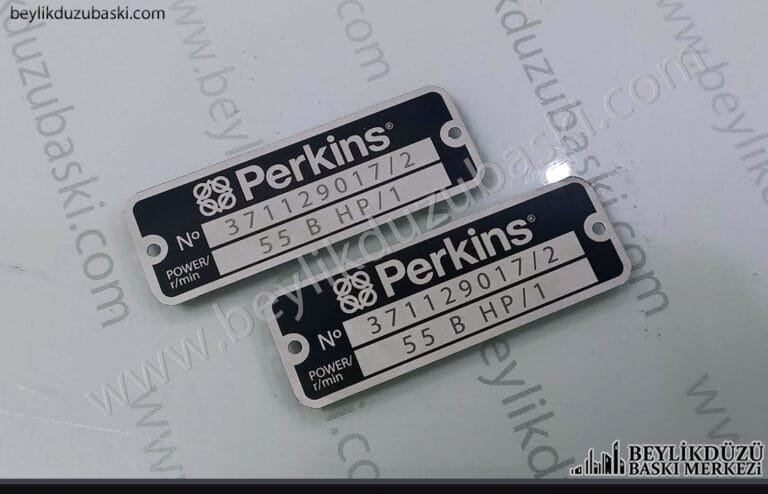 Perkins Tekne Motor Etiketi - Beylikdüzü Baskı Merkezi, Ozalit